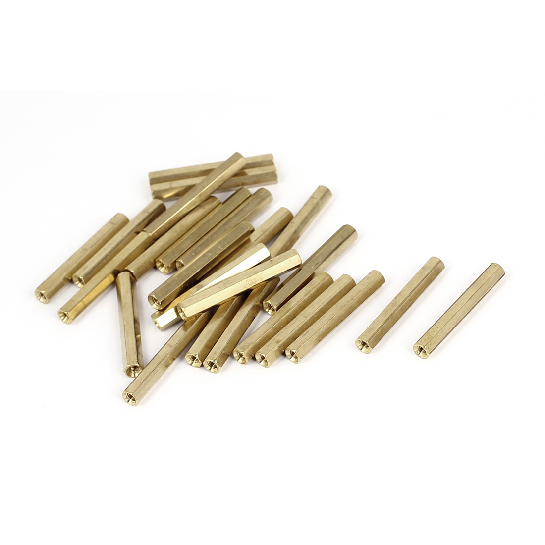 Unique Bargains M3 x 35mm Female Thread Brass Hex Standoff Spacers Rod ...
