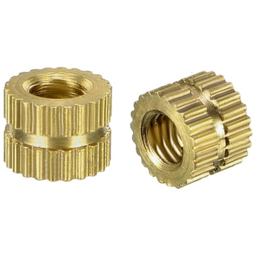 M3 x 3mm(L) x 5mm(OD) Brass Knurled Threaded Insert Embedment Nuts 50 ...