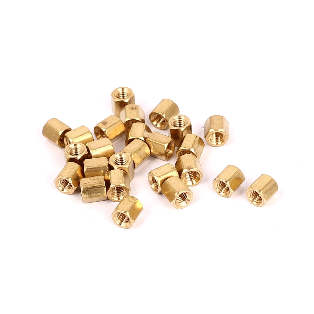 Unique Bargains M3 x 5mm Female Threaded Brass Hex Standoff Spacers Rod ...