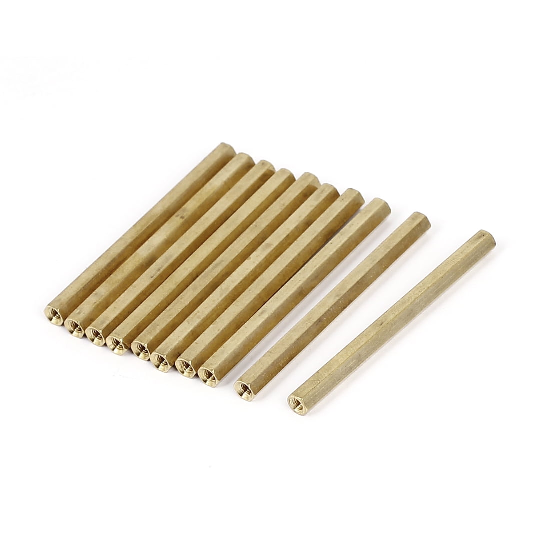 Unique Bargains M3 x 60mm Female Thread Brass Hex Standoff Spacers Rod ...