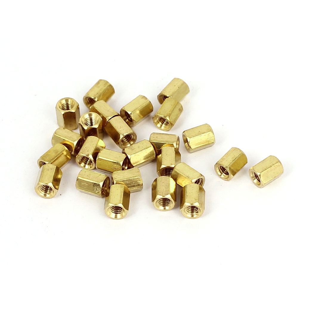Unique Bargains M3 x 6mm Female Threaded Brass Hex Standoff Spacers Rod ...