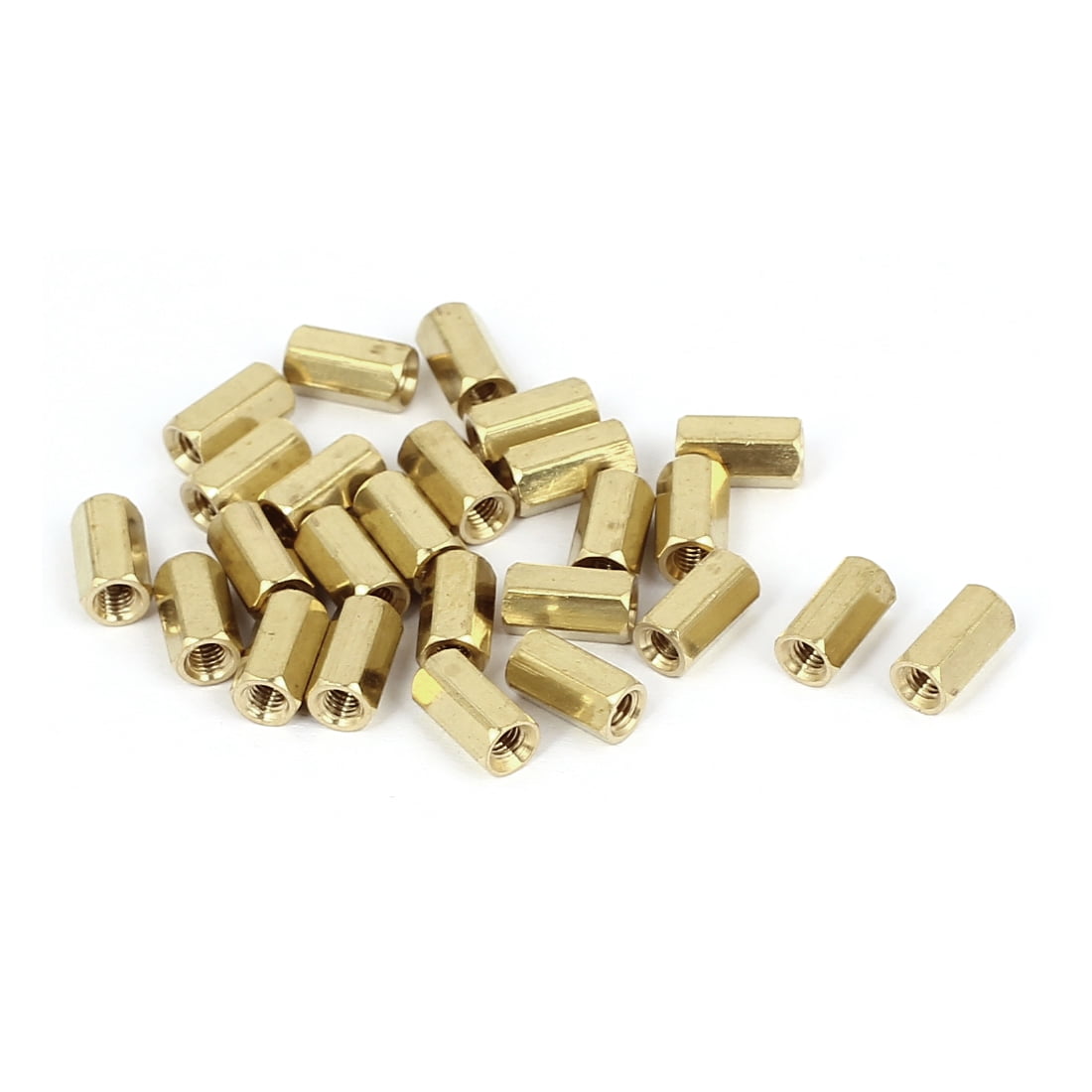 Unique Bargains M3 x 9mm Female Threaded Brass Hex Standoff Spacers Rod ...