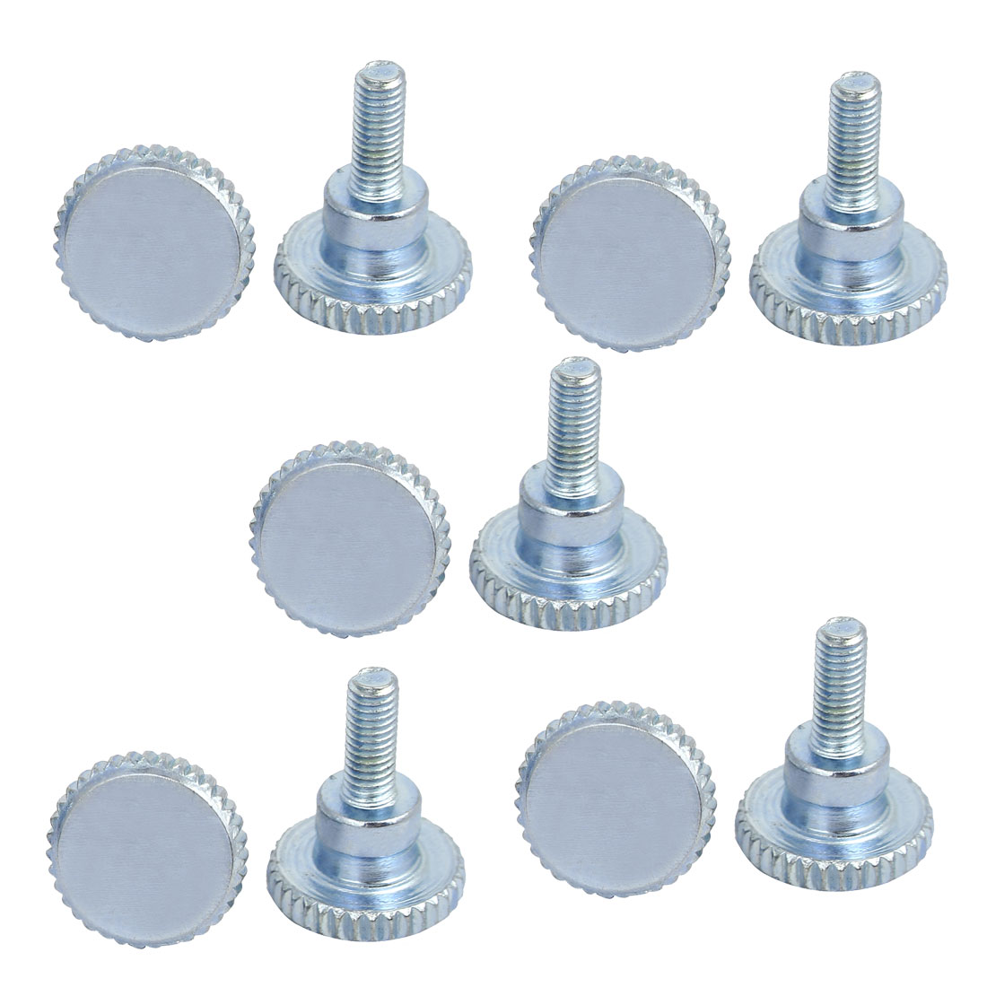 Unique Bargains M3x8mm Flat Knurled Head Fully Threaded Thumb Screws ...