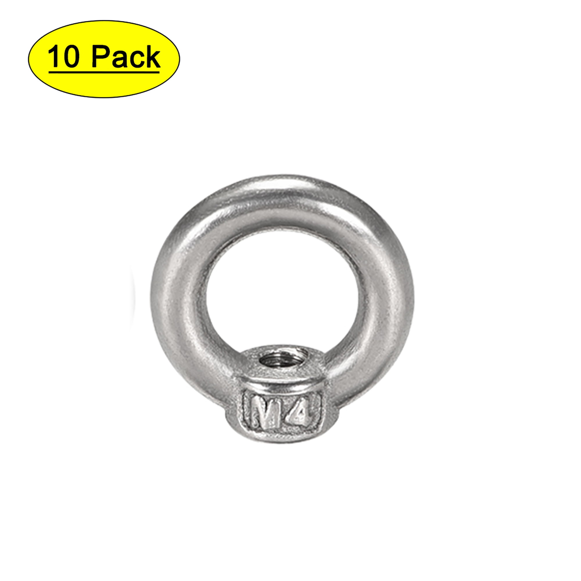 Unique Bargains M4 Female Thread 304 Stainless Steel Lifting Eye Nuts ...
