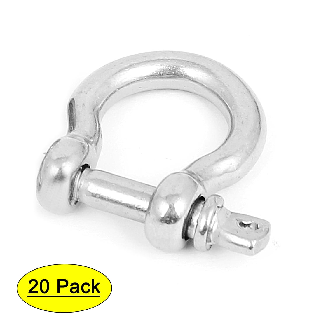 Unique Bargains M4 Stainless Steel D Ring Bow Shackle U Lock Wire Rope ...