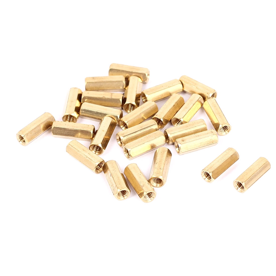 Unique Bargains M4 x 16mm Female Thread Brass Hex Standoff Spacers Rod ...