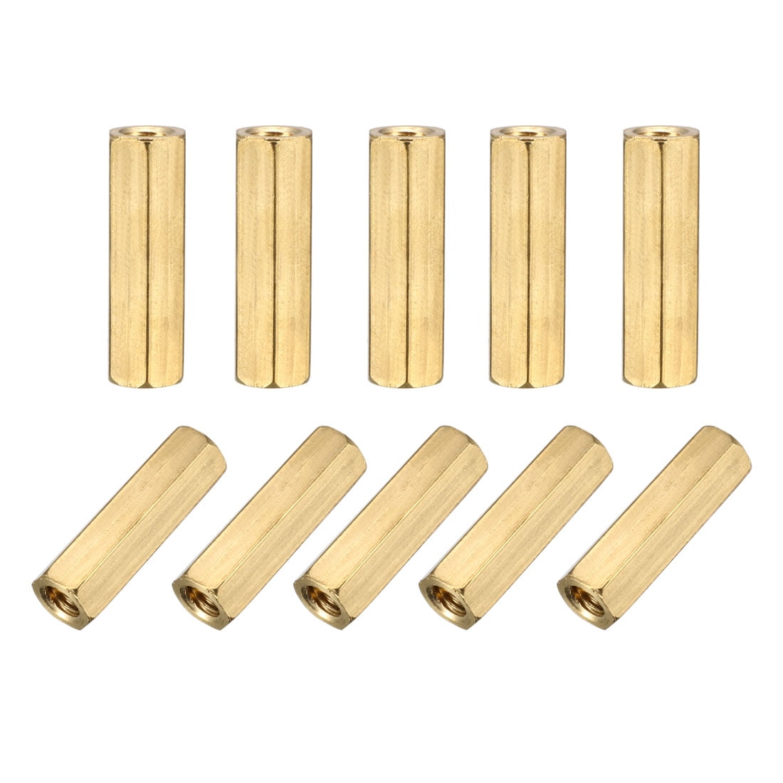Unique Bargains M4 x 20mm Female Thread Brass Hex Standoff Spacers Rod ...
