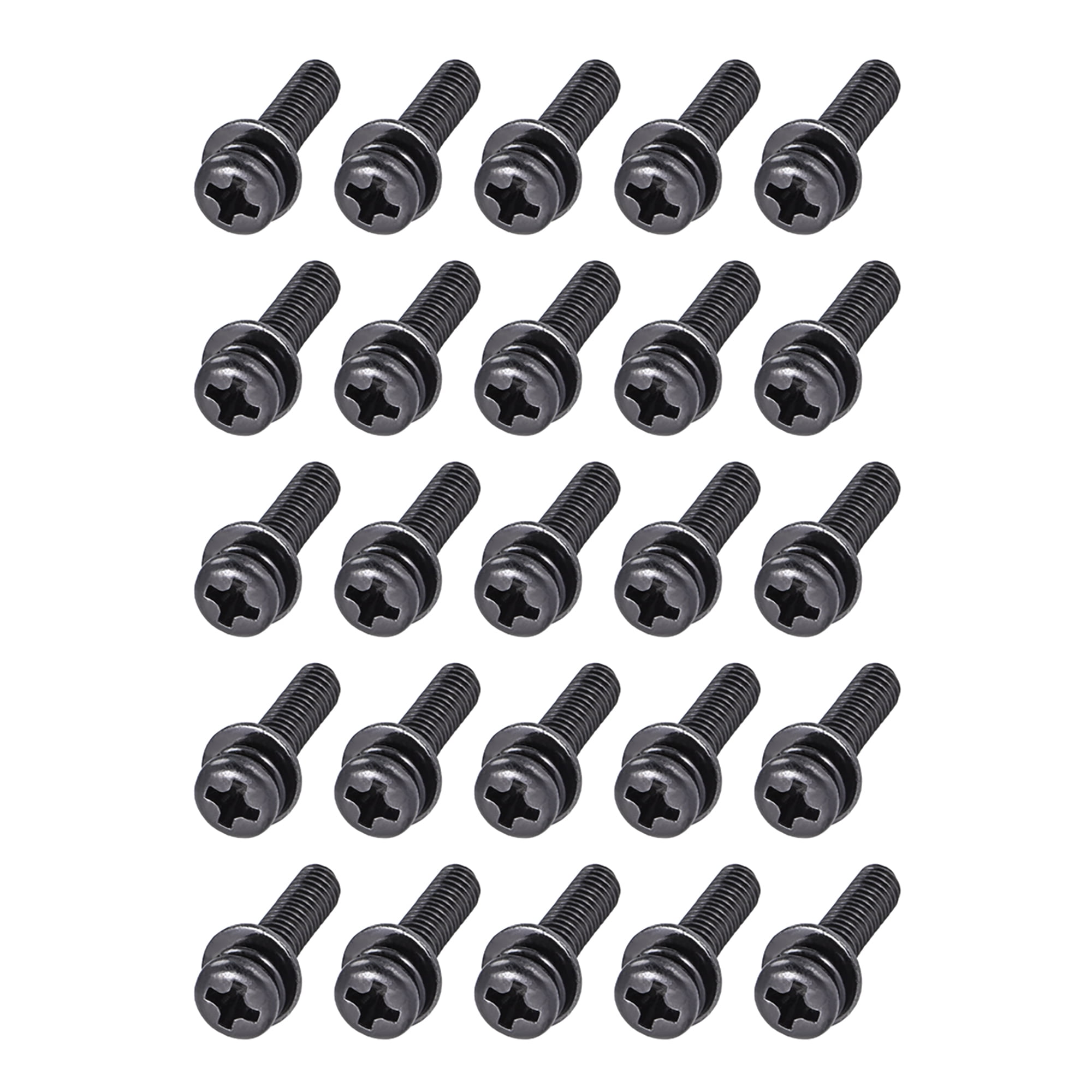 Unique Bargains M4 x 35mm Carbon Steel Phillips Pan Head Machine Screws ...