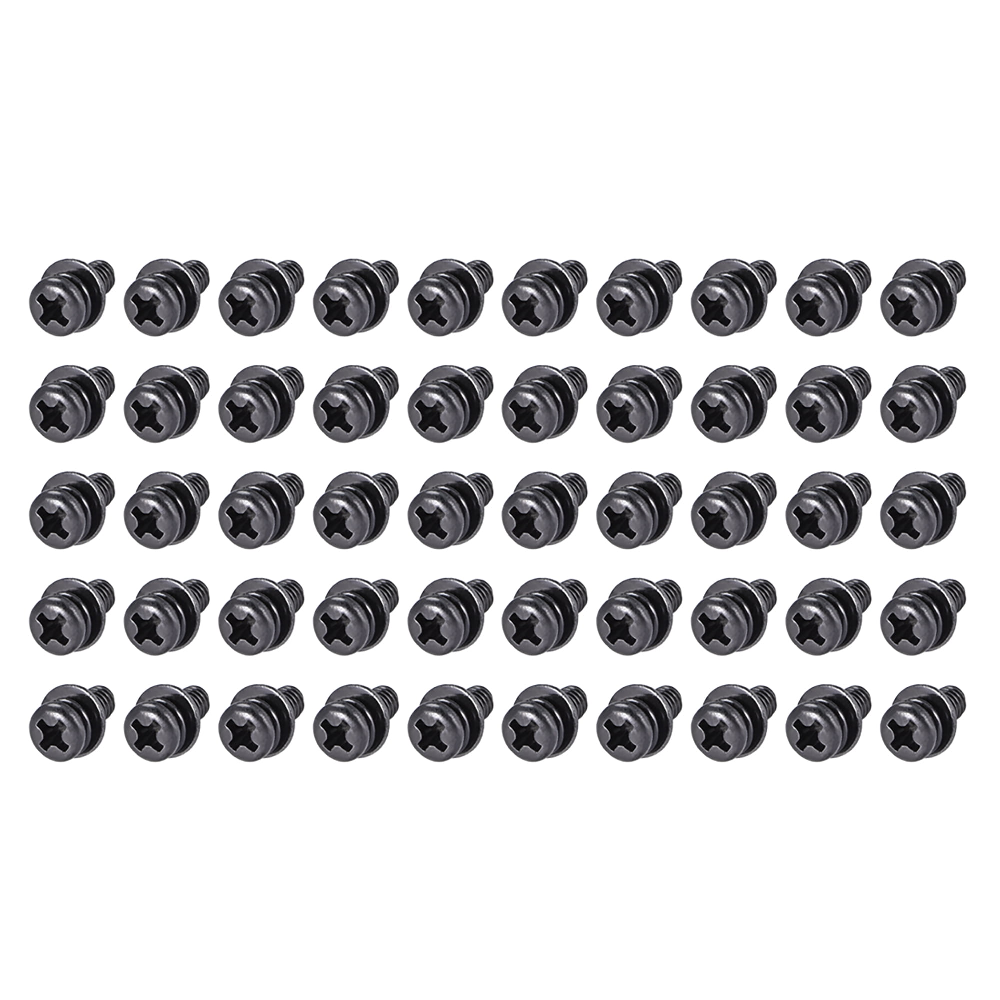 Unique Bargains M4 x 6mm Carbon Steel Phillips Pan Head Machine Screws ...