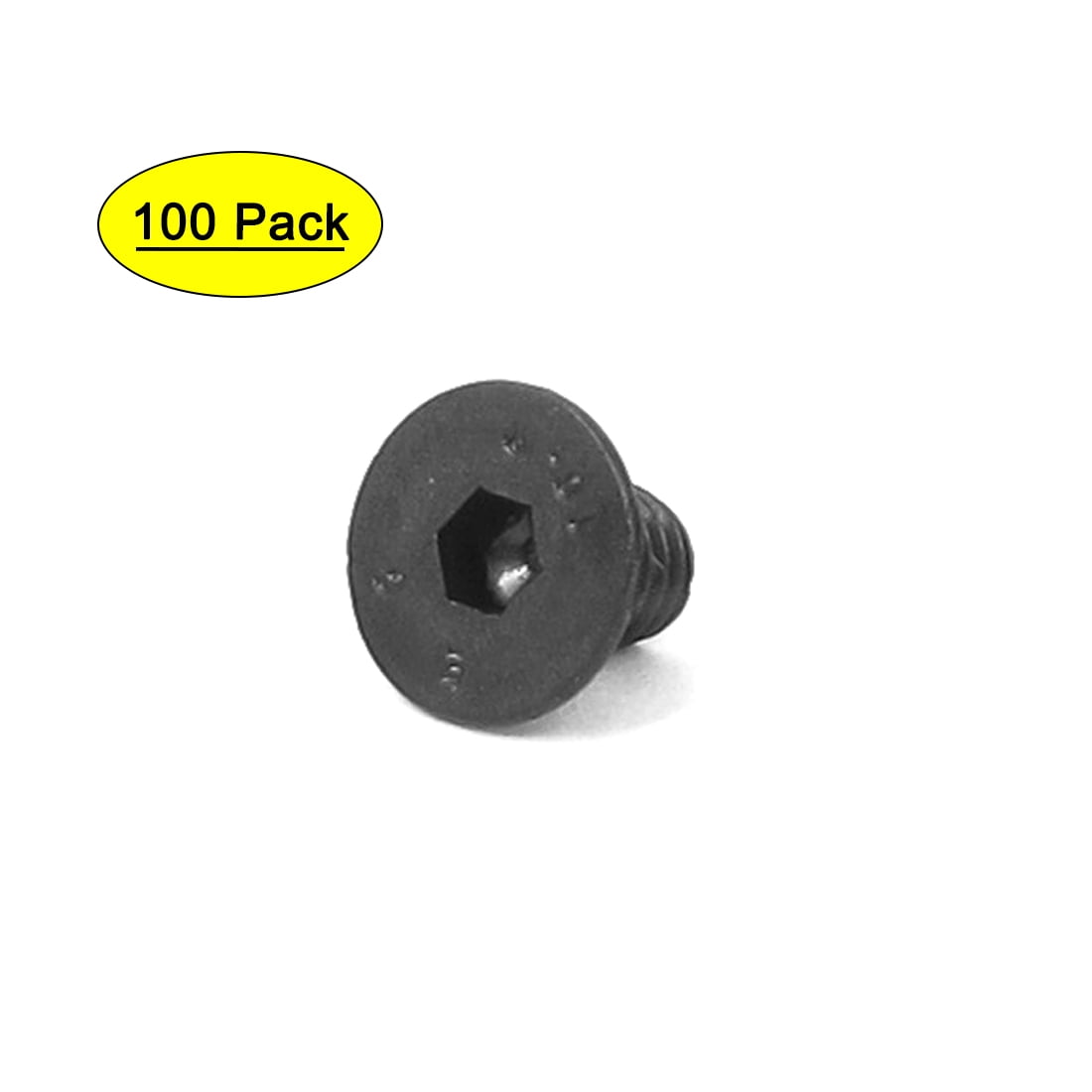 Unique Bargains M4 x 6mm Metric Hex Socket Countersunk Flat Head Screw ...