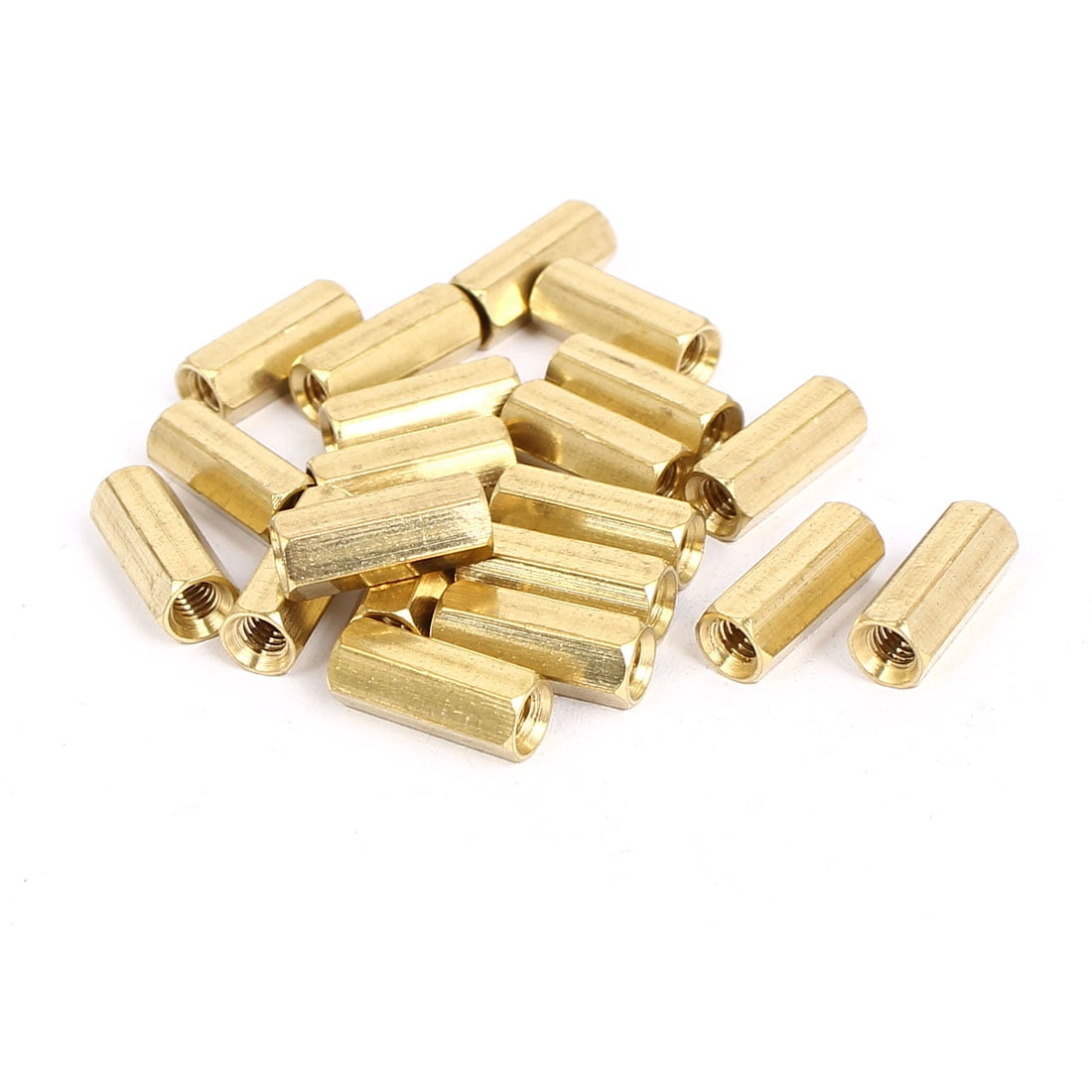 Unique Bargains M4x15mm Brass Hex Hexagonal Female Thread PCB Standoff ...