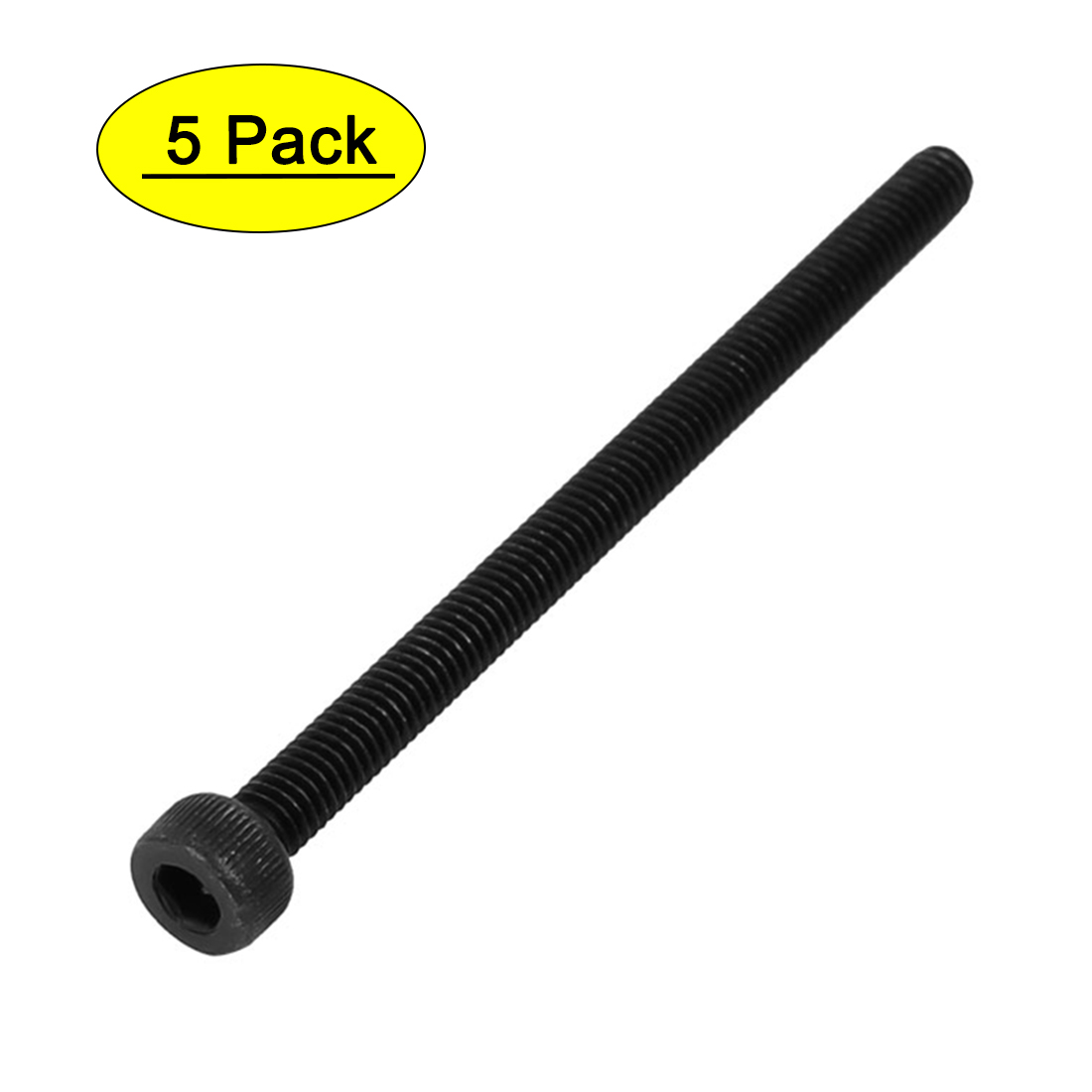 Unique Bargains M4x60mm Fully Thread Hex Socket Head Knurled Cap Screw ...