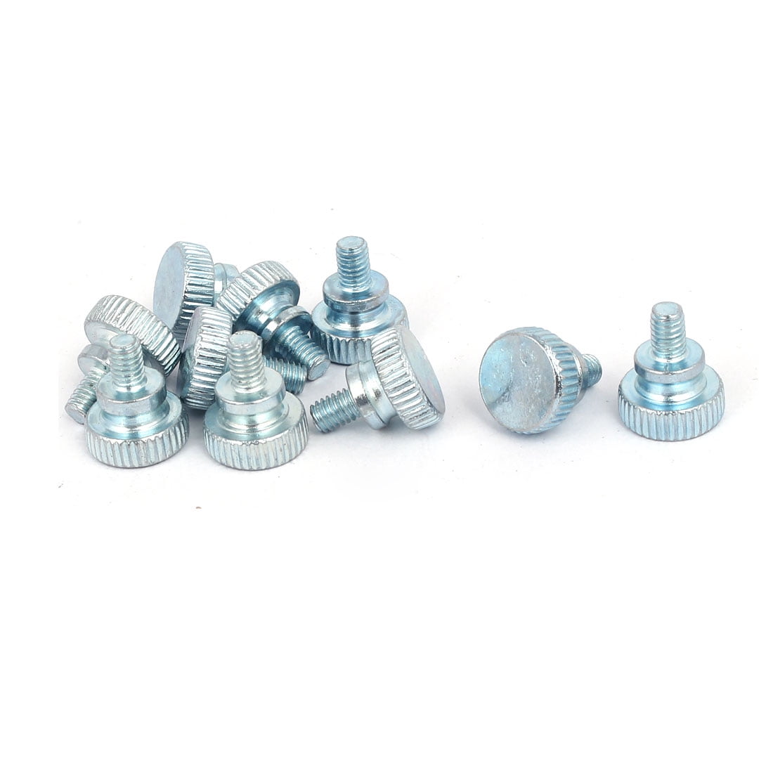 Unique Bargains M4x6mm Flat Knurled Head Fully Threaded Thumb Screws ...