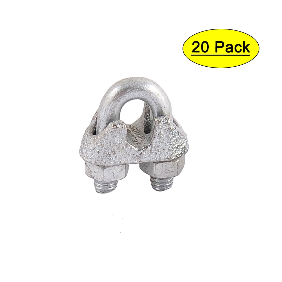 Unique Bargains M5 5mm 3/16" Metal Wire Rope Saddle Cable Clamps Clips ...