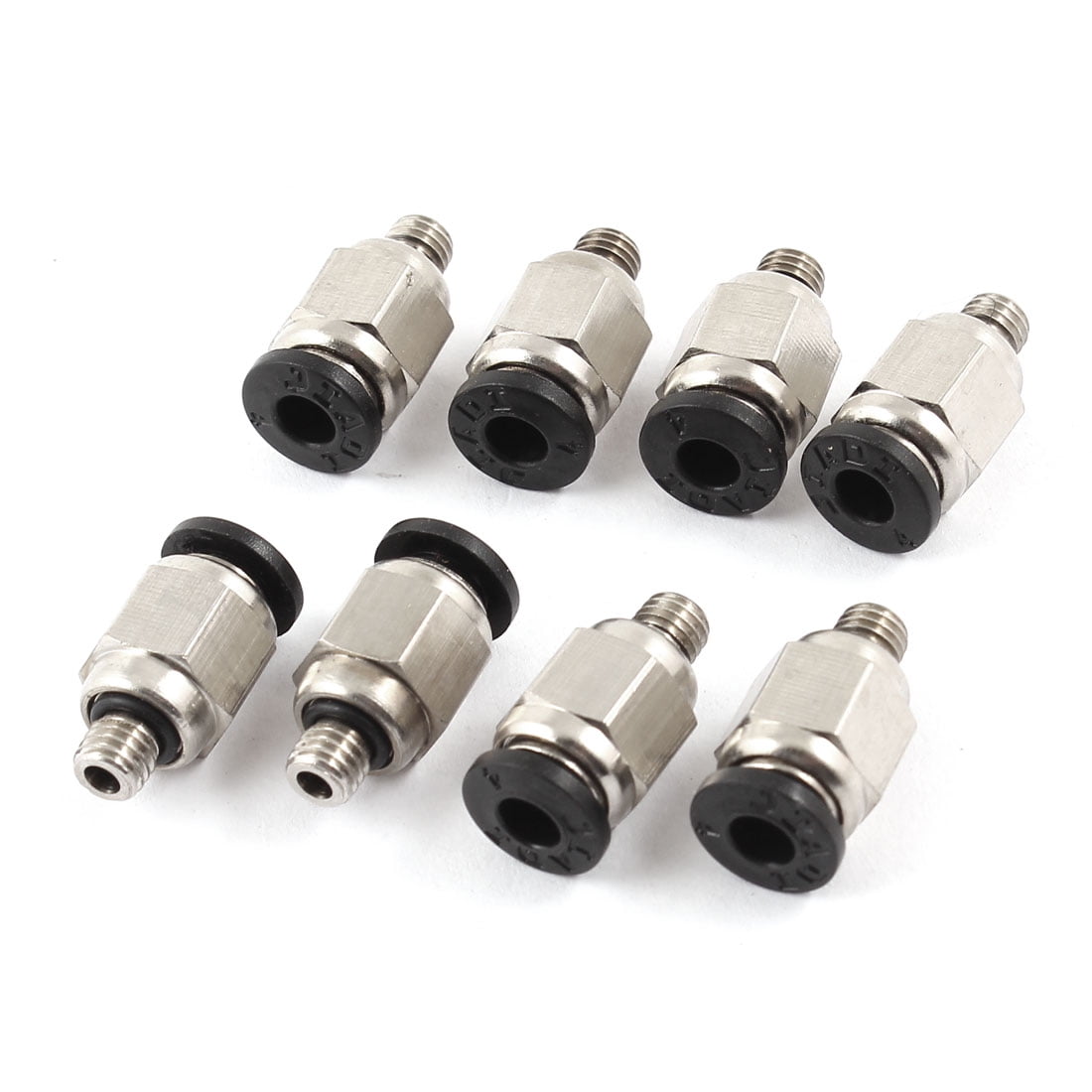Unique Bargains M5 Thread to 4mm Hole Tube Air Pneumatic Push in Quick ...