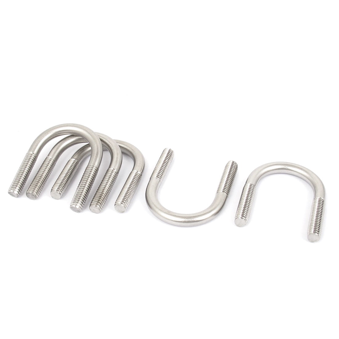 Unique Bargains M6 304 Stainless Steel Round Bend U-Bolt Fastener 5pcs ...