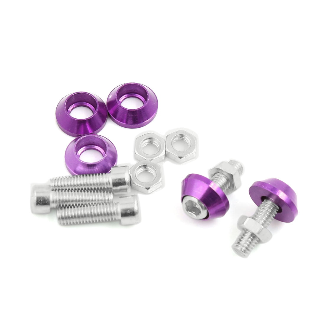 Unique Bargains M6 Purple Metal Cone Head License Plate Frame Nuts ...