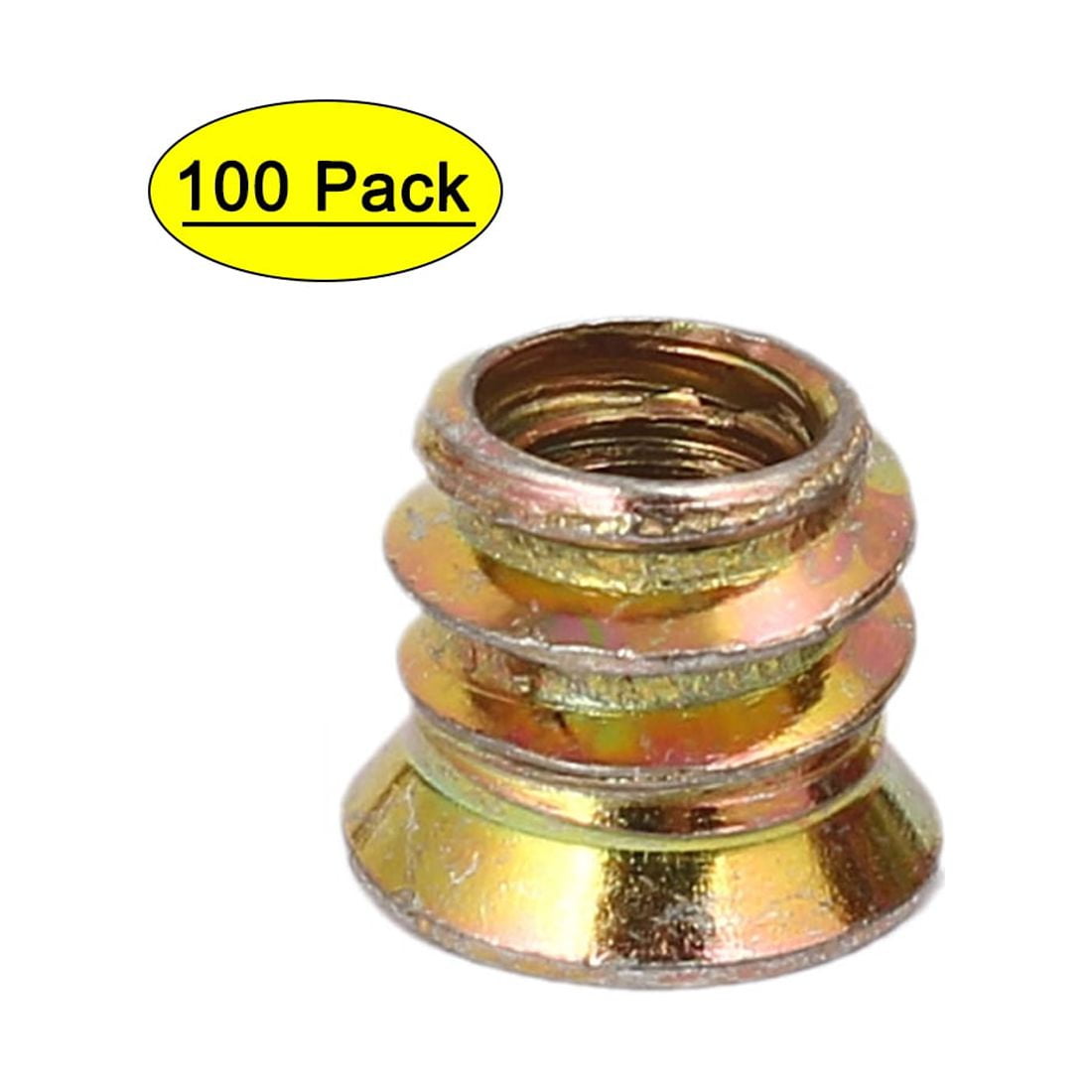 Unique Bargains M6 x 10mm Furniture Hex Type E-Nut Wood Insert ...