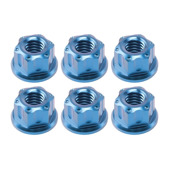 Unique Bargains M6x1.0 Motorcycle Wheel Axle Nut Screw Nut Lake Blue ...