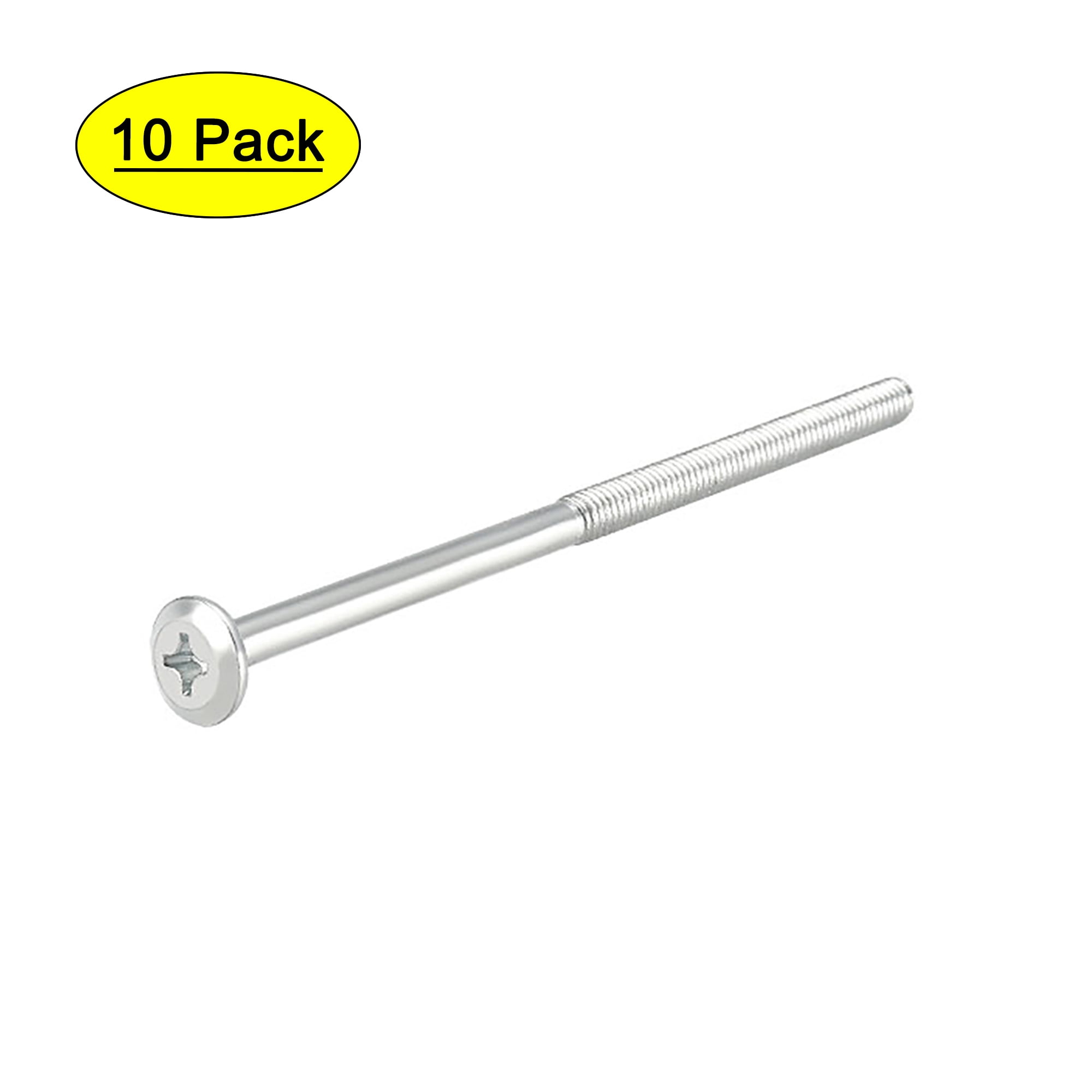 Unique Bargains M6x110mm Phillips Head Machine Screws Zinc Plated Cross ...