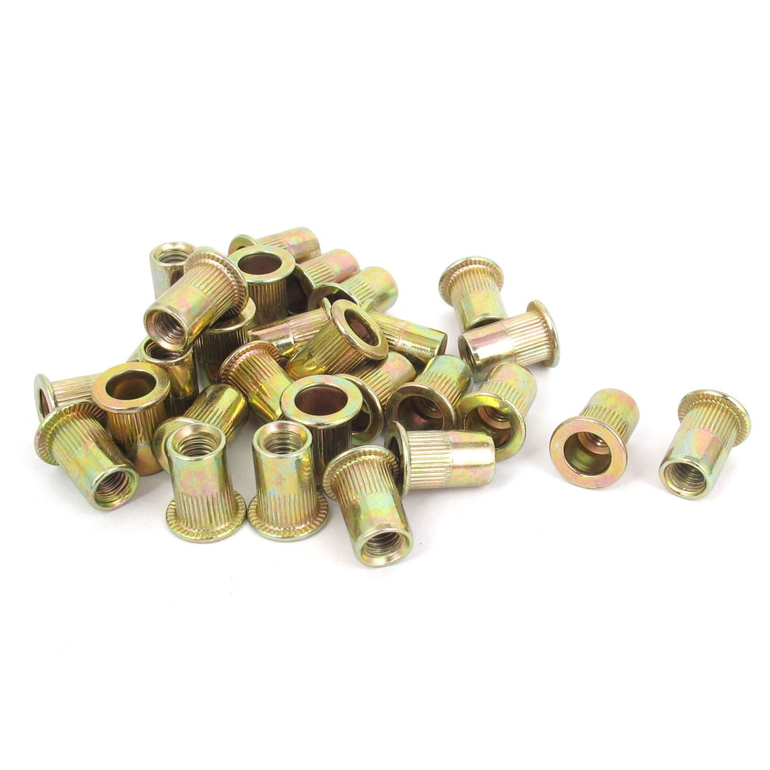 Unique Bargains M6x15mm Metric Zinc Plated Flat Head Blind Rivet Nut ...