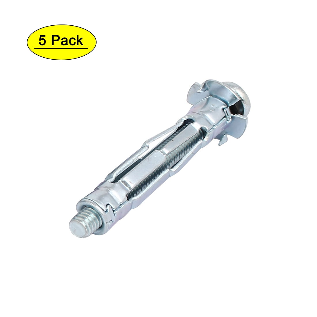 Unique Bargains M6x52mm Thread Expansion Bolt Sleeve 5Pcs for 3mm-16mm ...