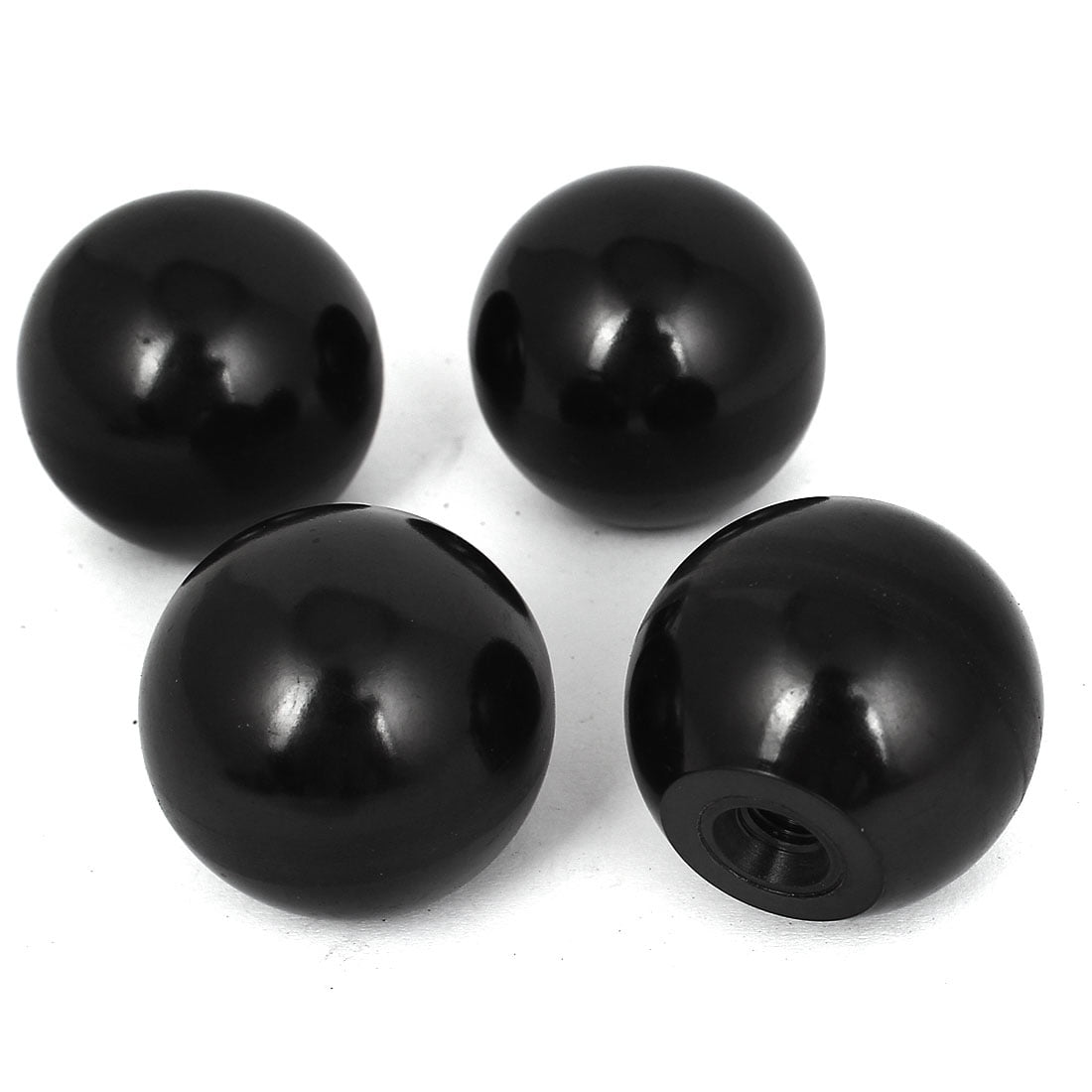 Unique Bargains M8 Female Thread Furniture Plastic Ball Knob Pull Handle Black 4Pcs - Walmart.com