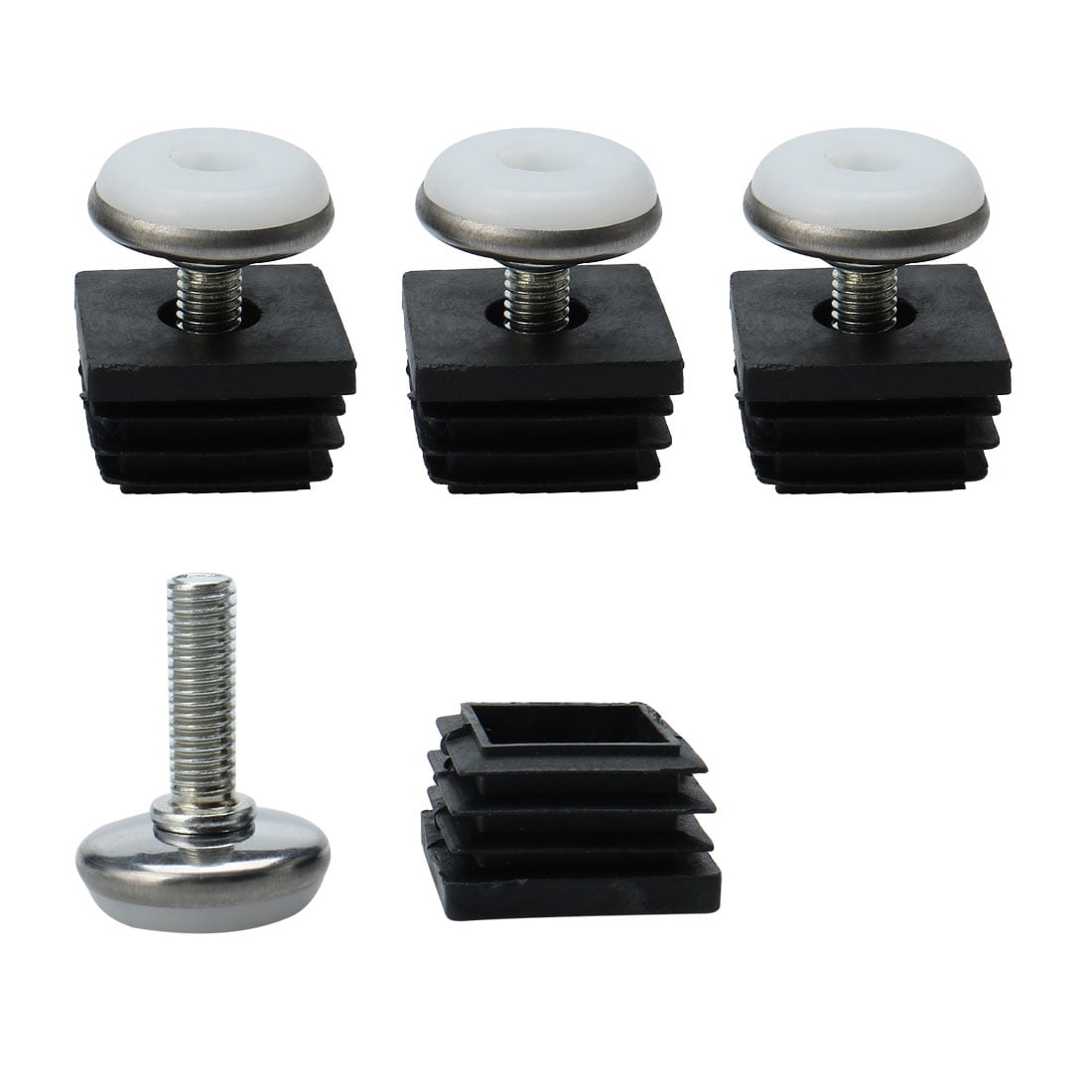 Unique Bargains M8 Leveling Feet 30 x 30mm Square Tube Inserts Kit ...