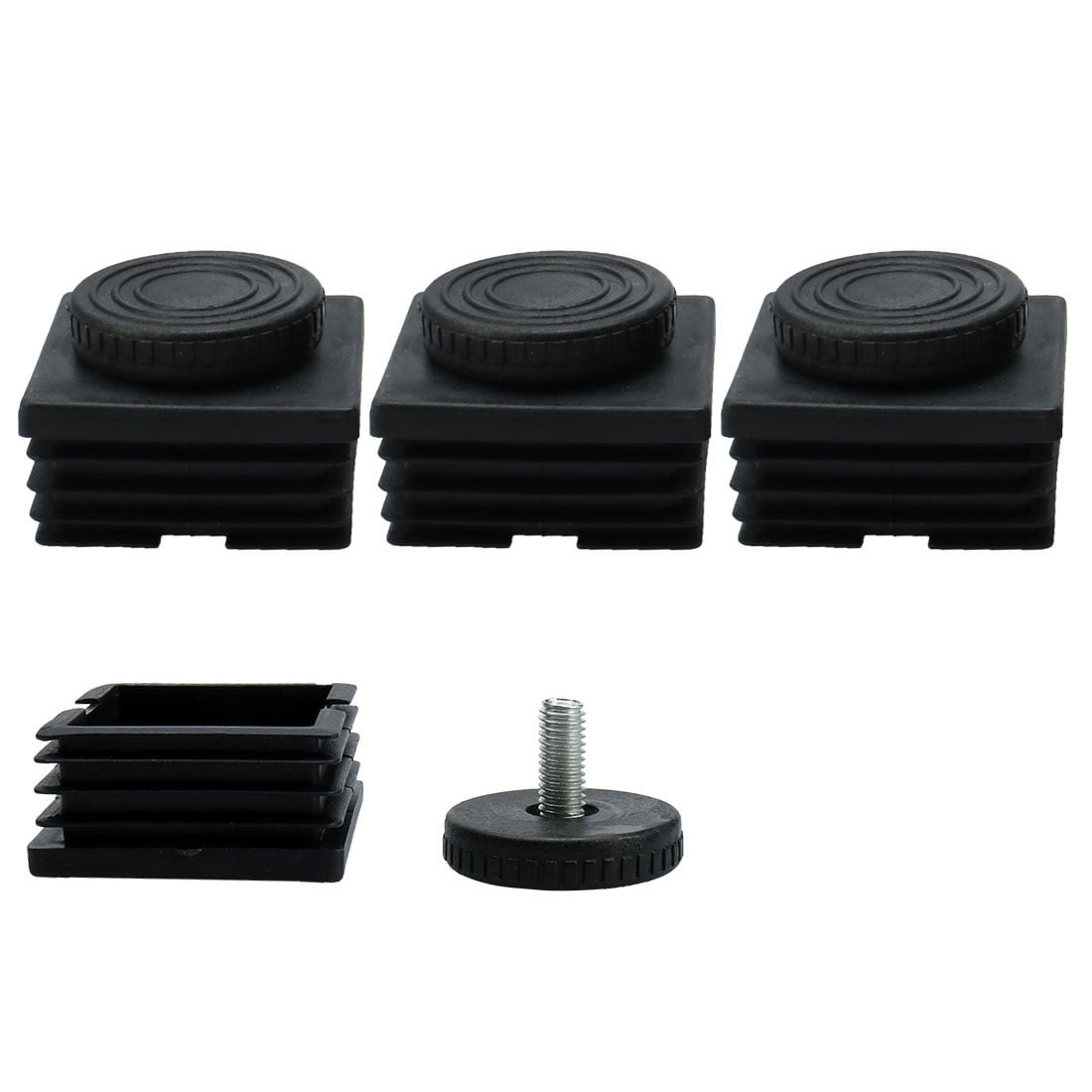 Unique Bargains M8 Leveling Feet, 50x50mm Square Insert, Adjustable ...