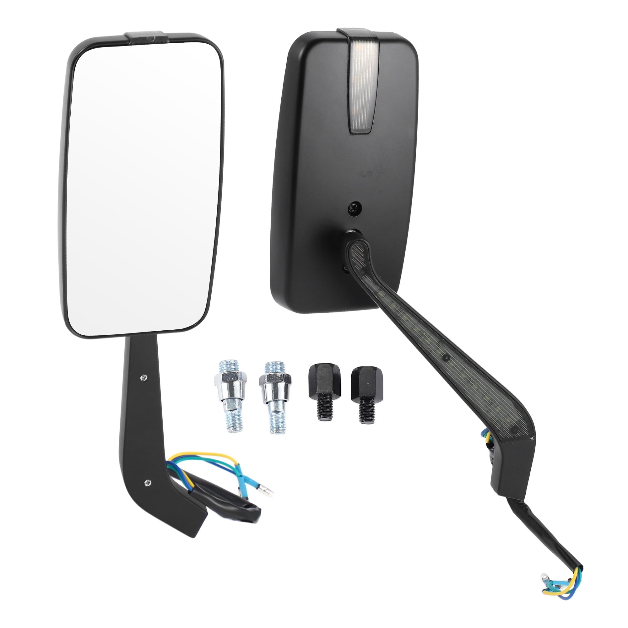Unique Bargains M8/M10 Motorcycle Rear View Mirrors Bar End Side ...