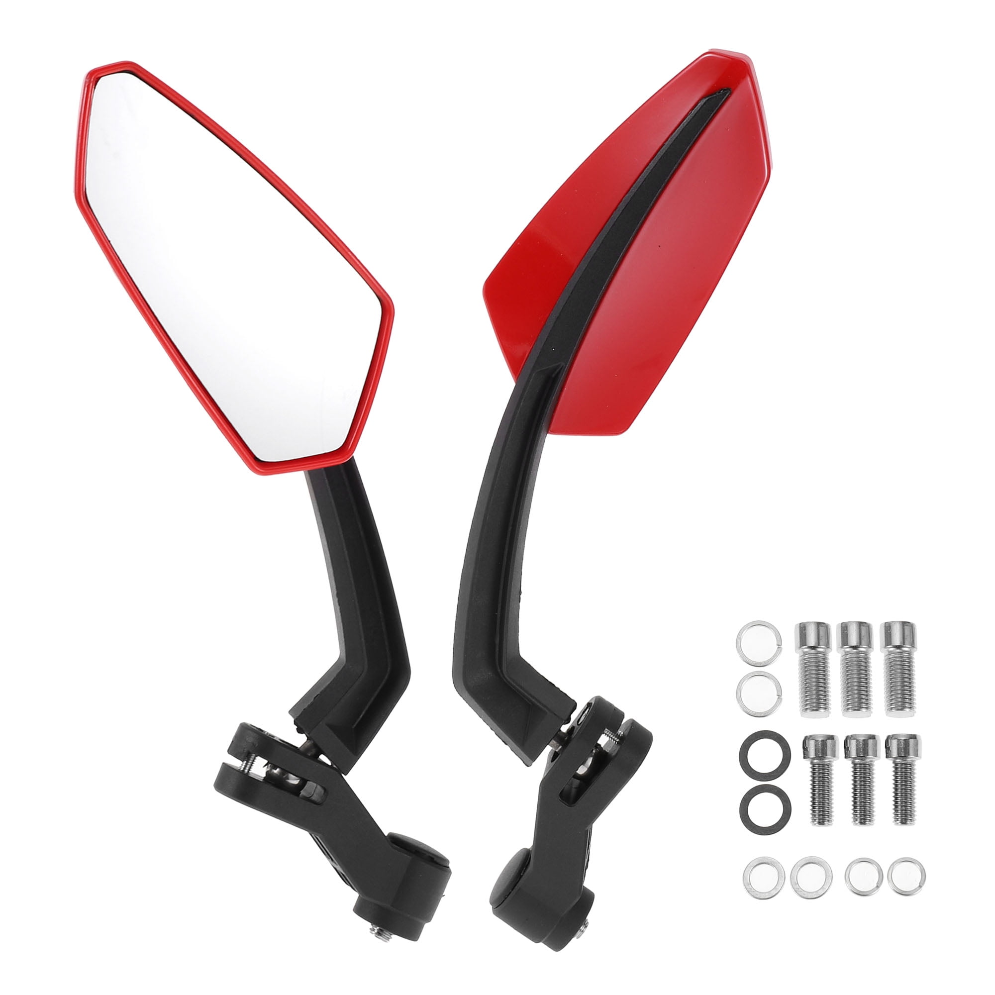 Unique Bargains M8/M10 Motorcycle Rear View Mirrors Bar End Side ...