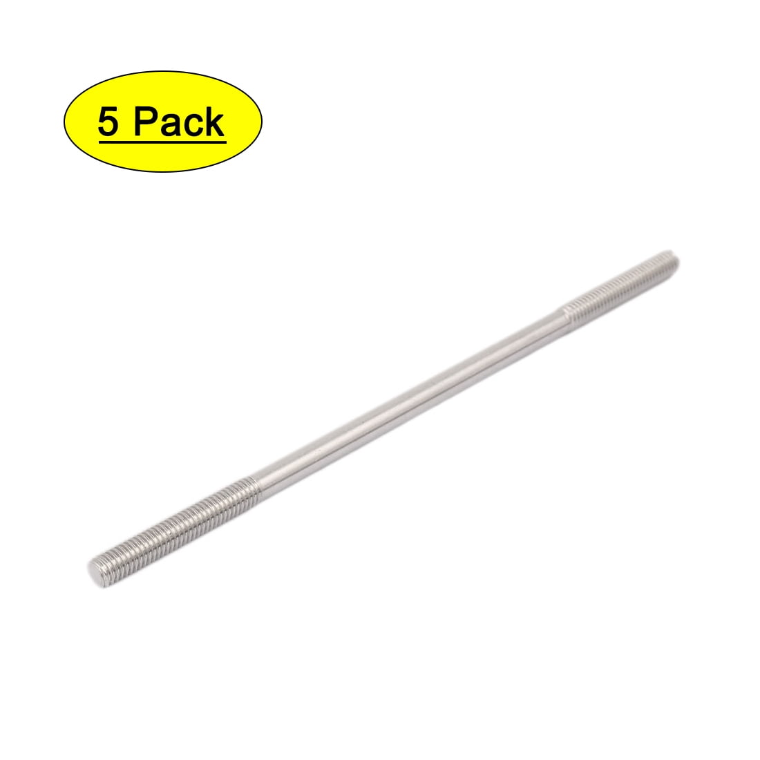 Unique Bargains M8 x 190mm Tight Adjustable Push Rod Double End Thread ...