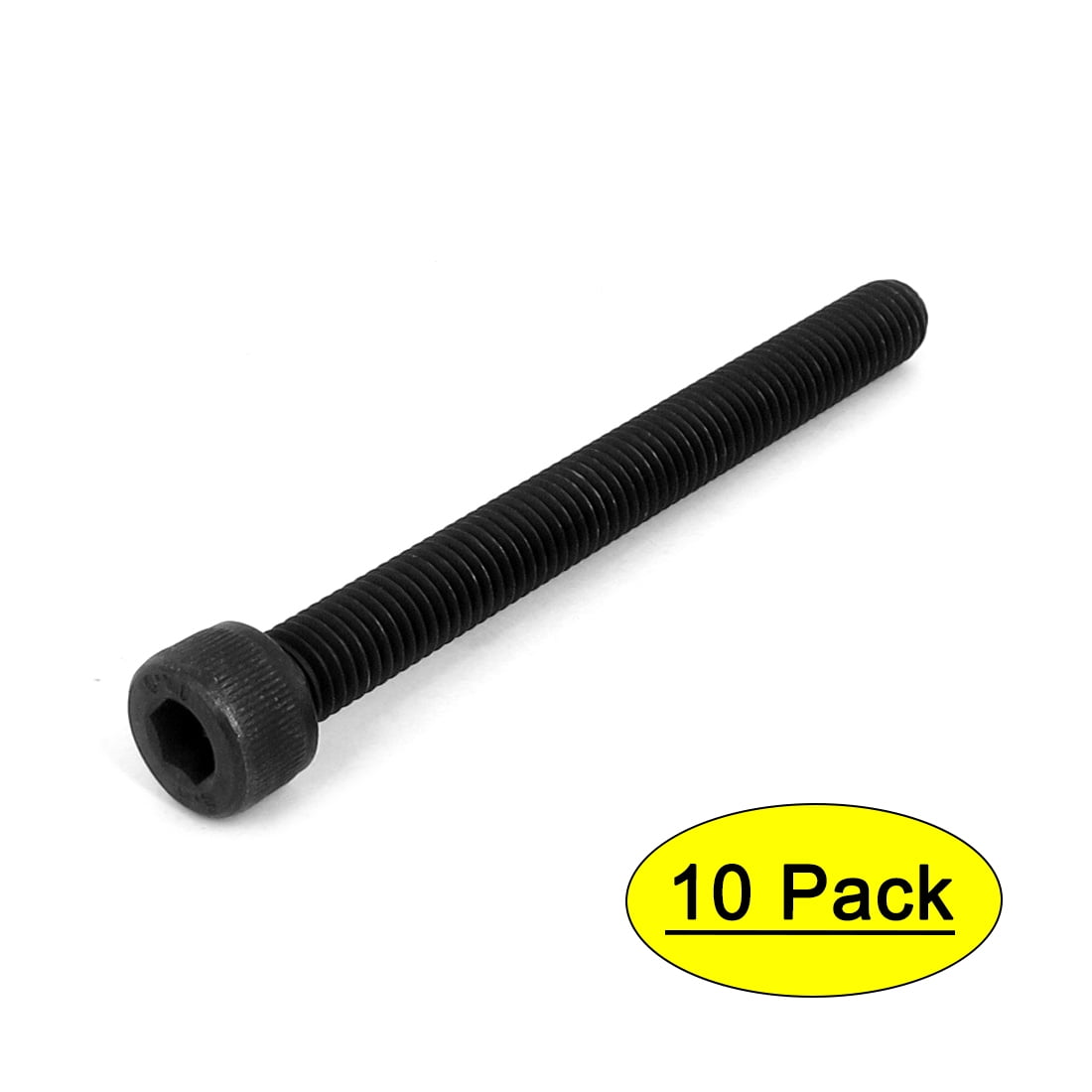 Unique Bargains M8 x 80mm 12.9 Alloy Steel Machine Bolt Hex Socket Head Cap Screws Black 10pcs ...