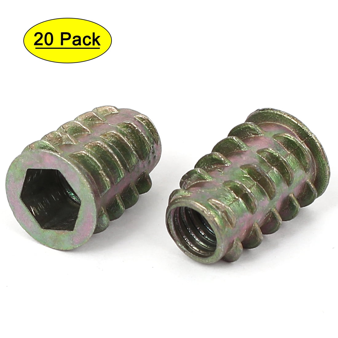 Unique Bargains M8x20mm Zinc Plated Metal Hex Socket Screw In Thread ...