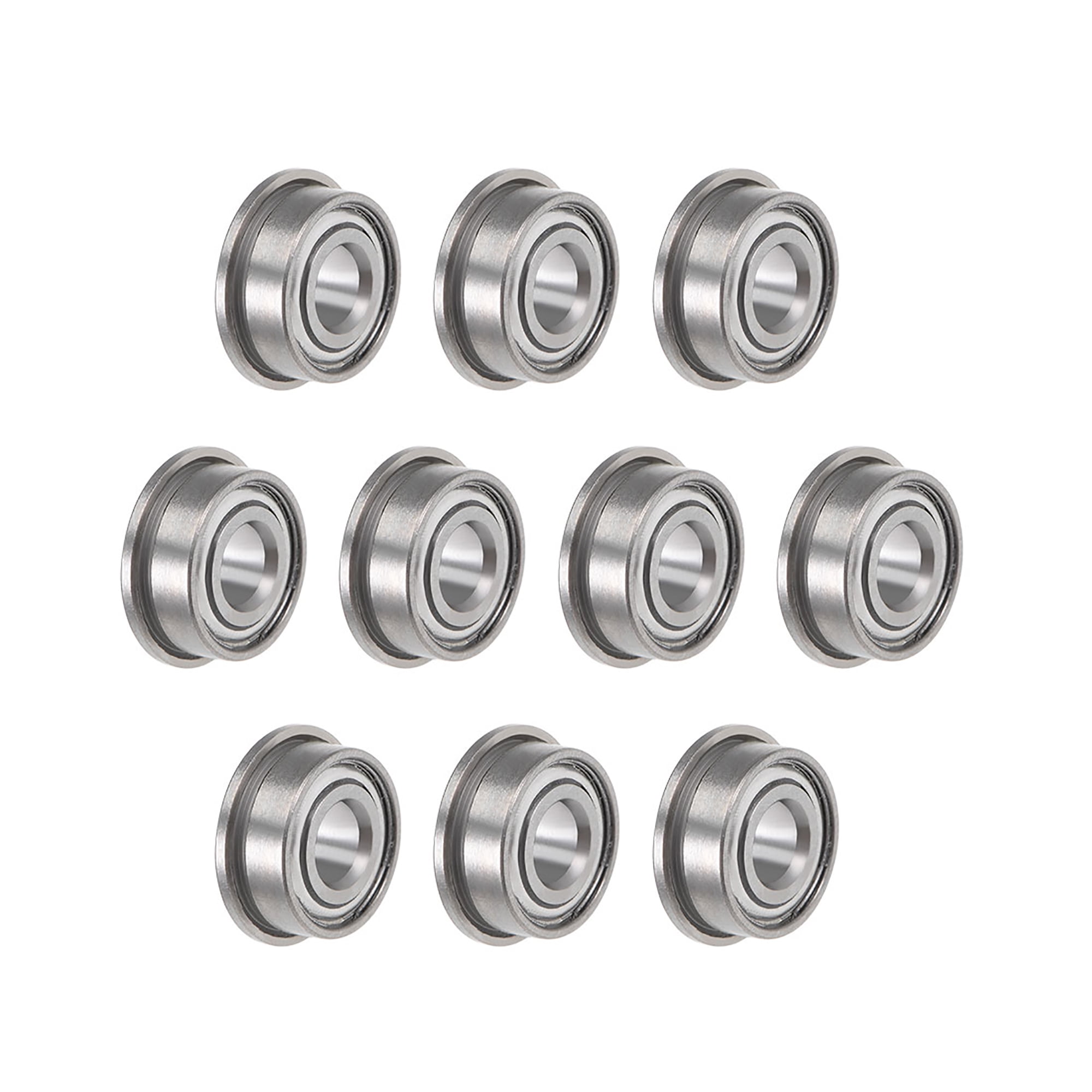 Unique Bargains MF104ZZ Flange Ball Bearing, 4x10x4mm Shielded Chrome ...