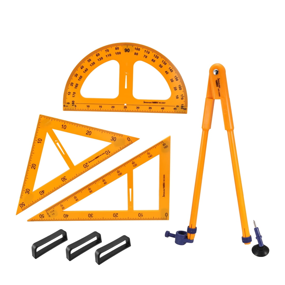 Unique Bargains Magnetic Geometry 4 Pieces Set Includes Compass 2 ...