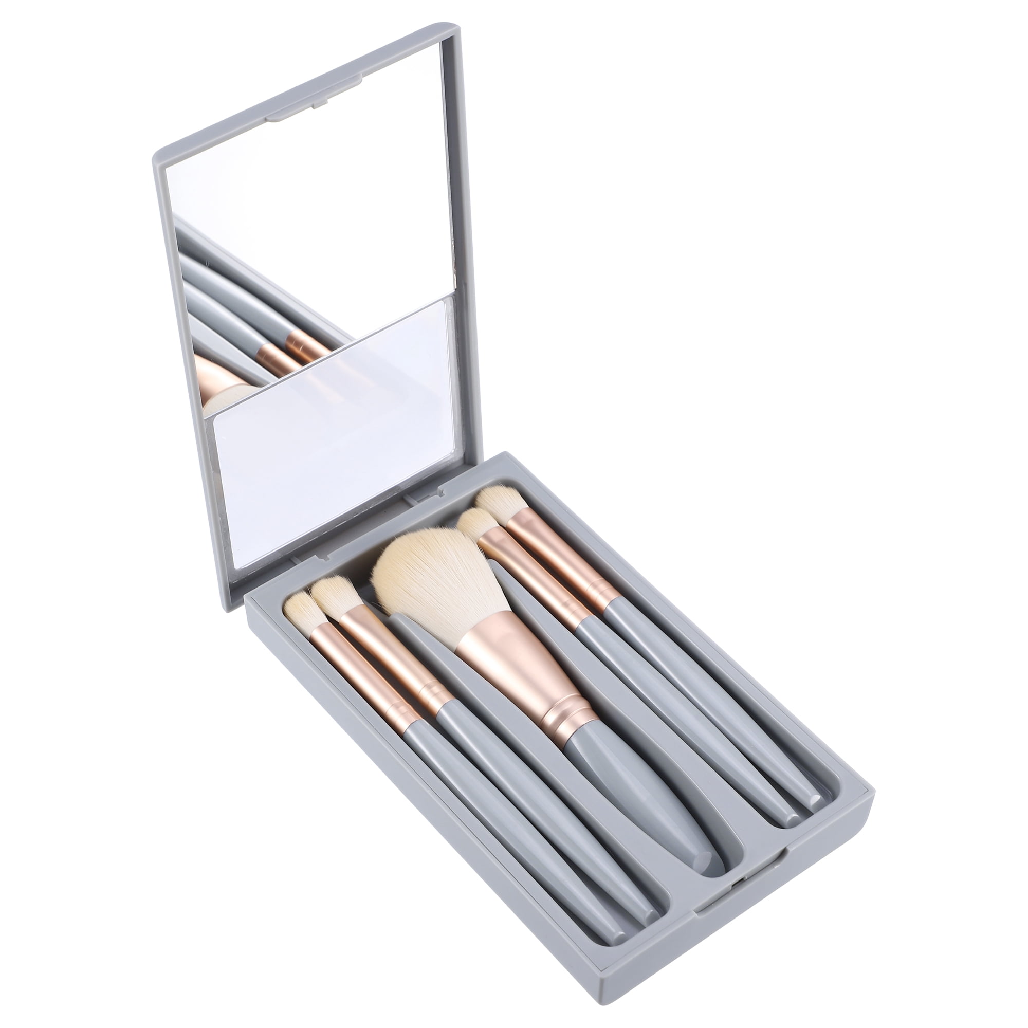 Unique Bargains Makeup Brush Kit Travel Retractable Angled Makeup Brush ...