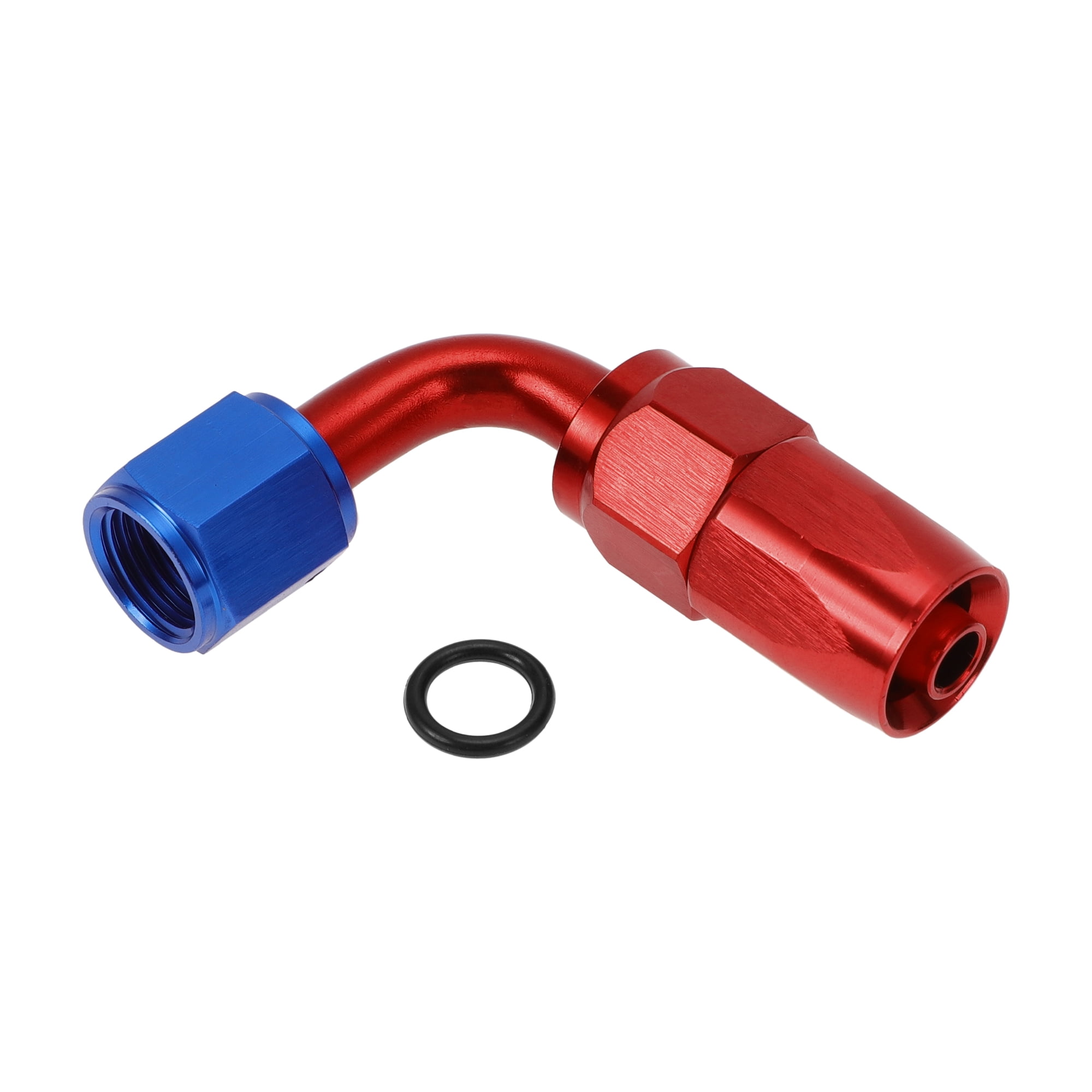 Unique Bargains Male Flare Reducer Hose Fitting Adapter TF-1001-AN6 90° Fuel Line Connector ...