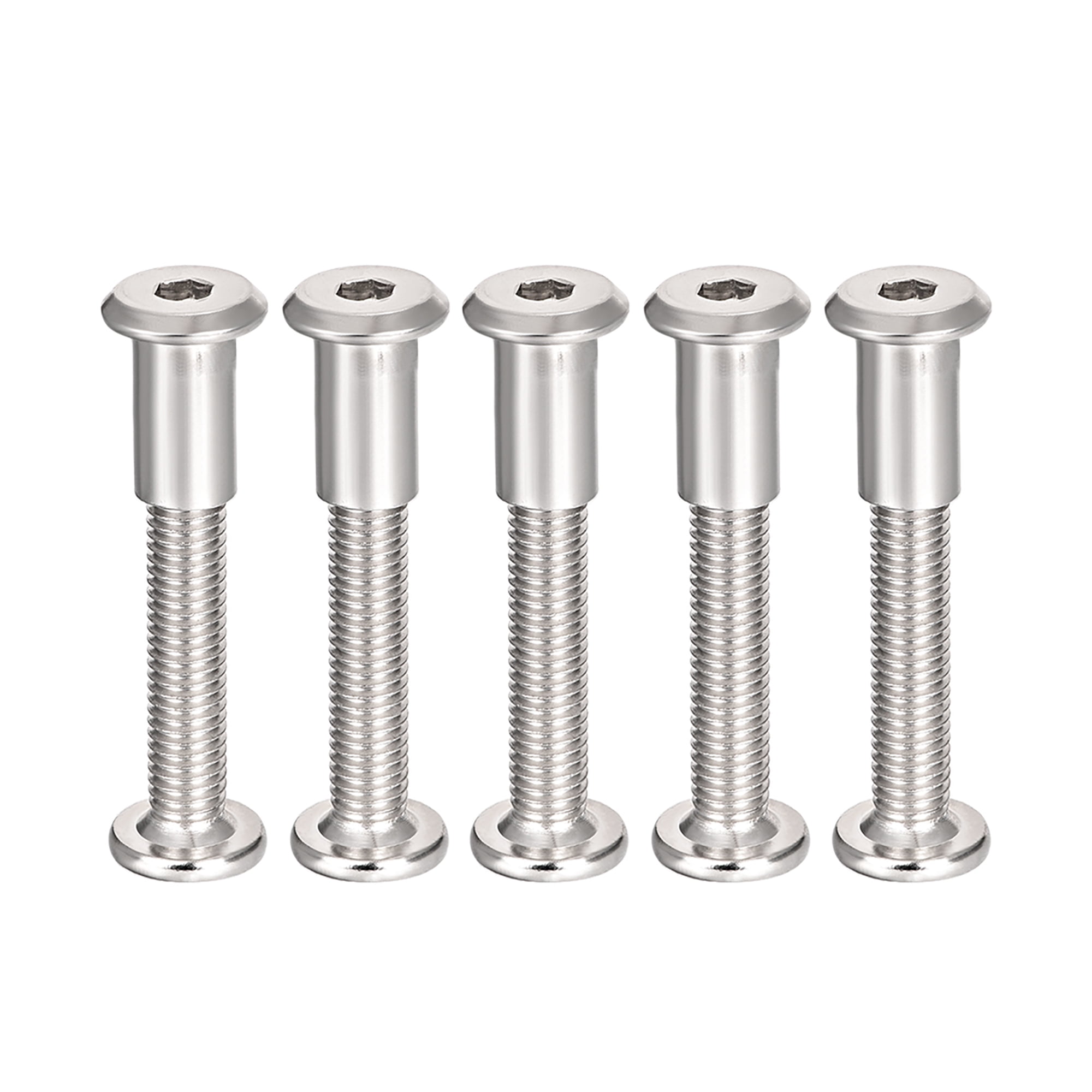 Unique Bargains Male M8x50mm Hex Socket Screw Post Carbon Steel Zinc ...