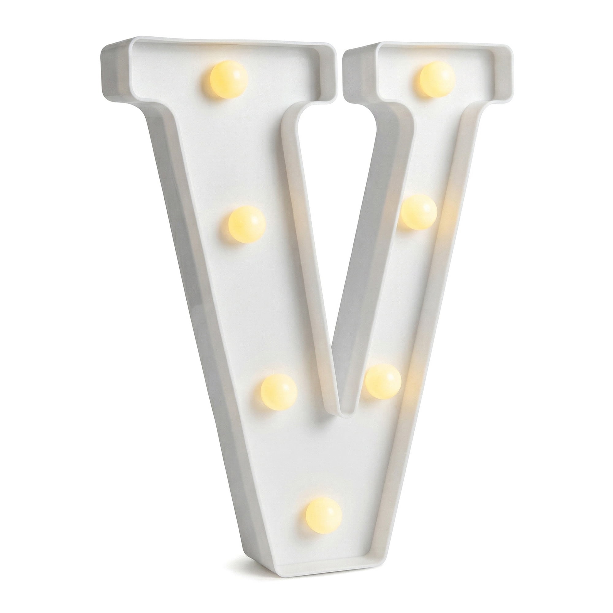 Unique Bargains Marquee Letters With LED Light Up Signs Letter V 6.5"L ...