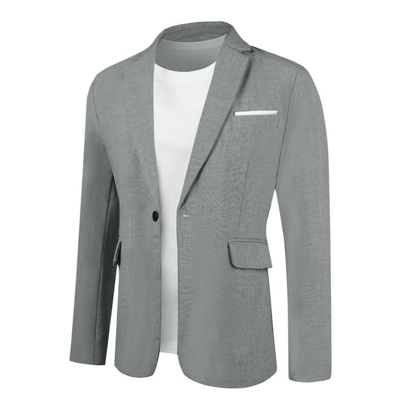 Unique Bargains Men's Business Sports Coats Singled Breasted One Button ... Unique Bargains Men's Business Sports Coats Singled Breasted One Button ...