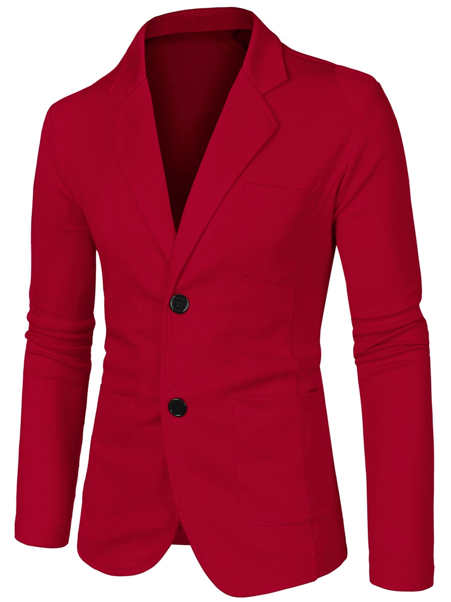 Unique Bargains Long Sleeve Notch Lapel Blazer - Walmart.com