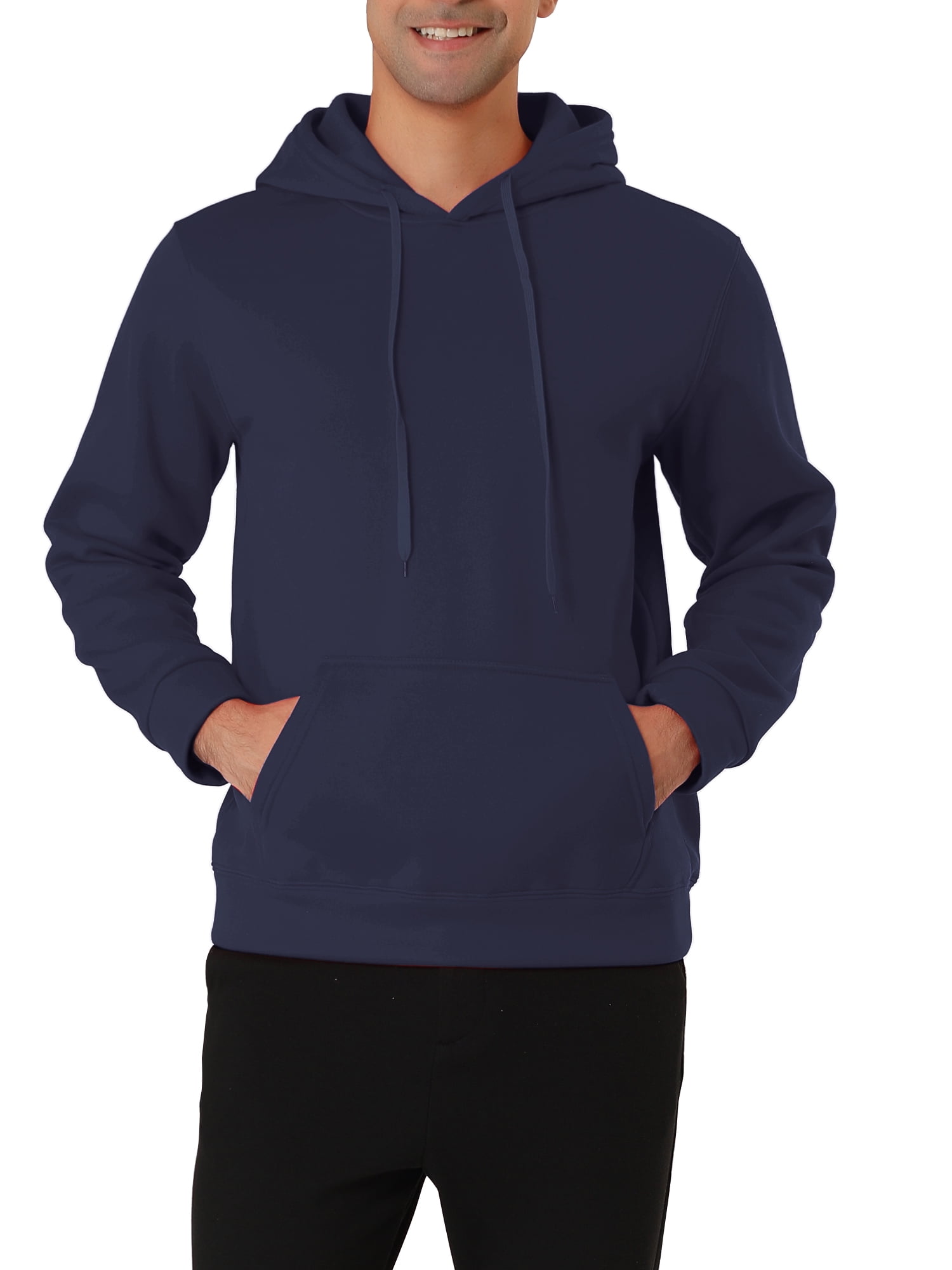 Unique Bargains Men's Plush Lined Pullover Hoodie Sweatshirts with ...