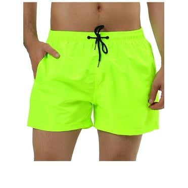 Unique Bargains Men's Solid Color Drawstring Waist Surfing Mesh Lining ...