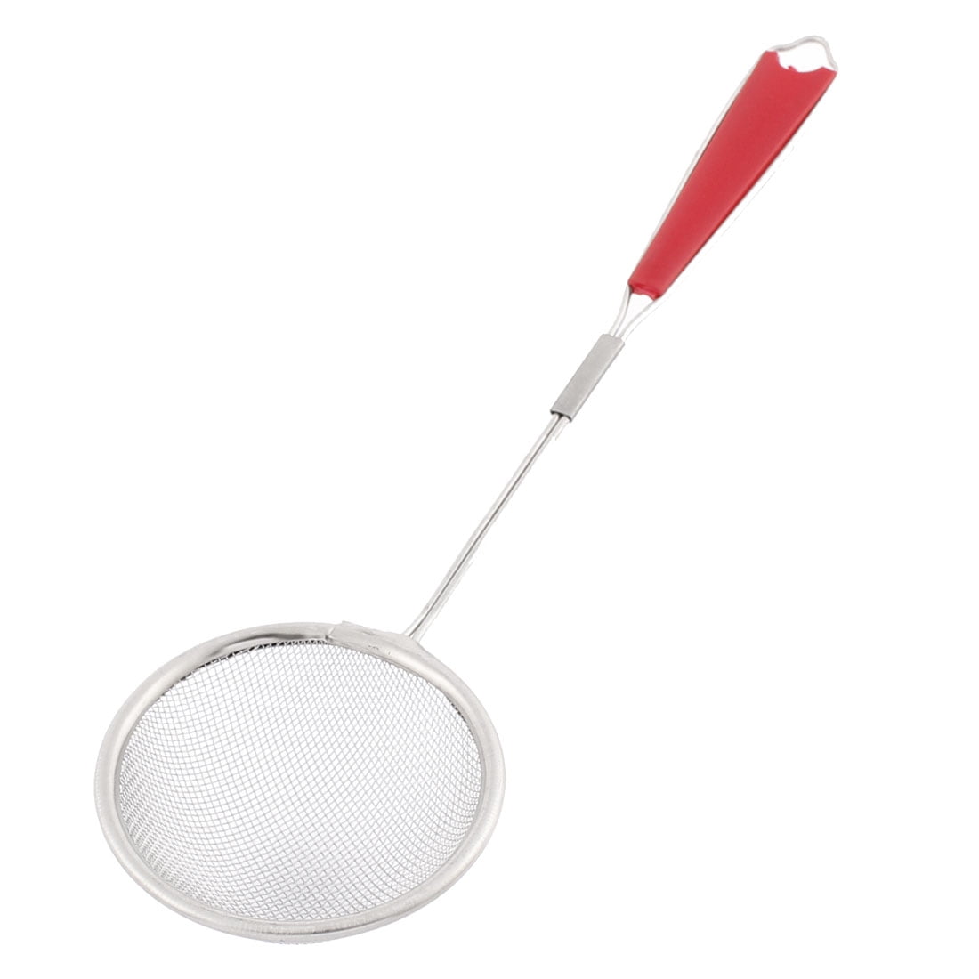 Unique Bargains Mesh Strainer Ladle Plastic Coated Grip Stainless Steel ...