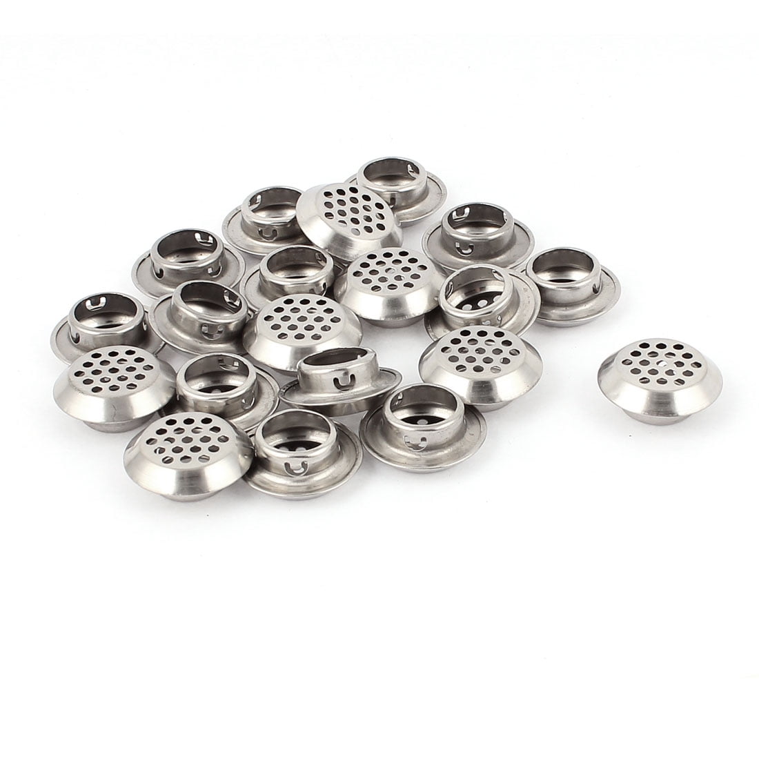 Unique Bargains Metal 20mm Bottom Dia Perforated Round Mesh Air Vents ...