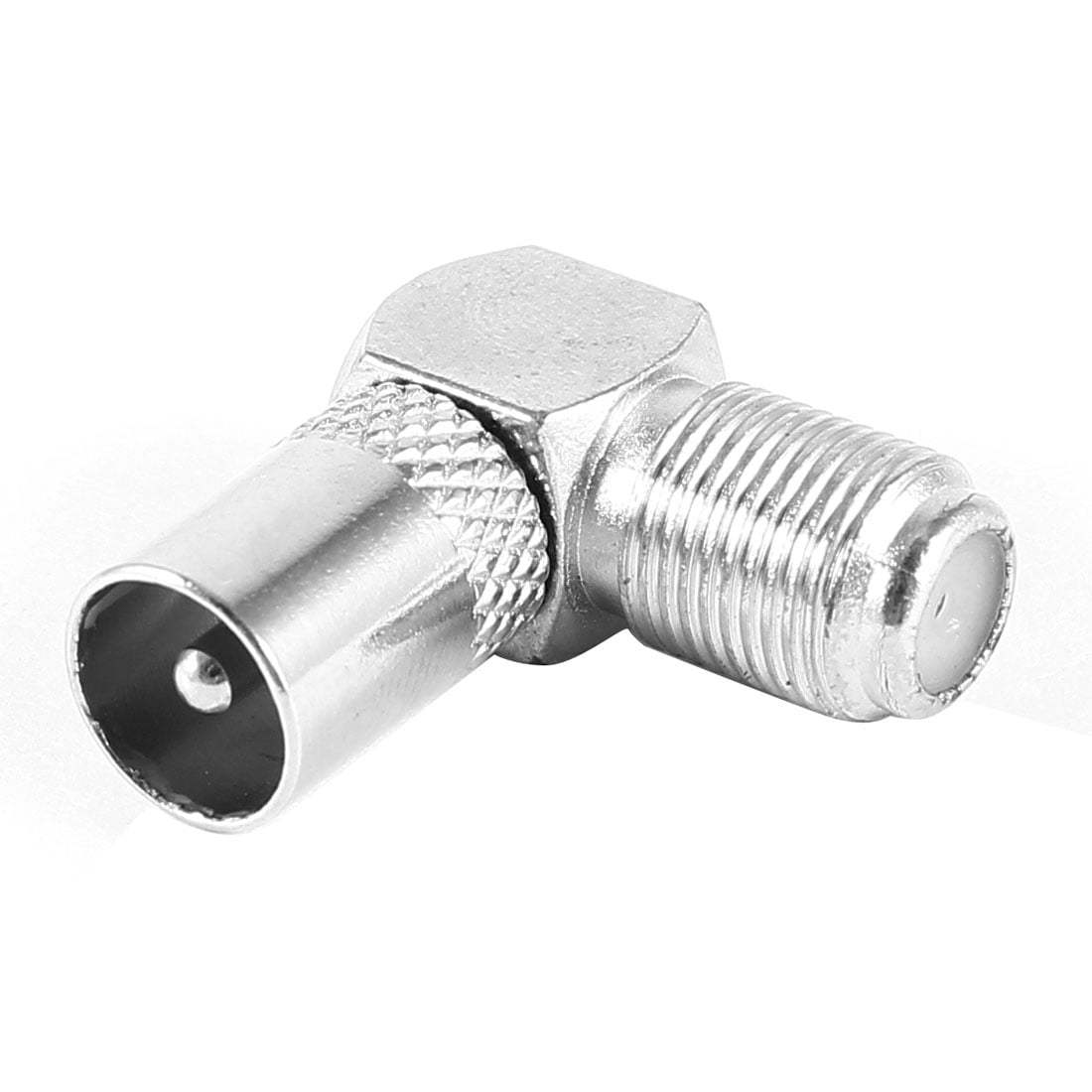 Unique Bargains Metal 90 Degree F Type Female to TV PAL Male Coax RF ...
