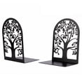 Unique Bargains Metal Tree Design Book Ends for Shelves Black Tree ...