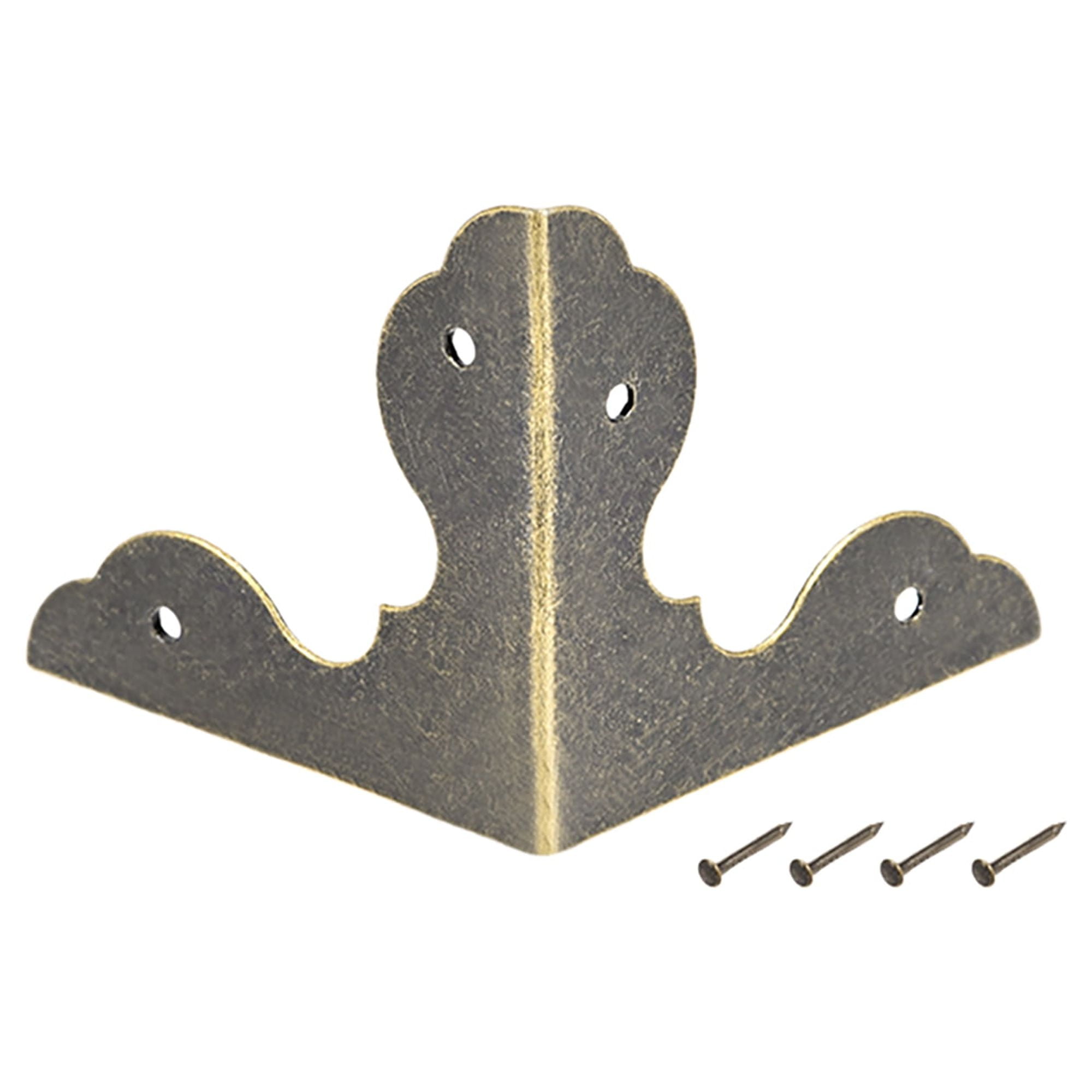 Unique Bargains Metal Box Corner Protectors Wooden Box Edge Guard ...