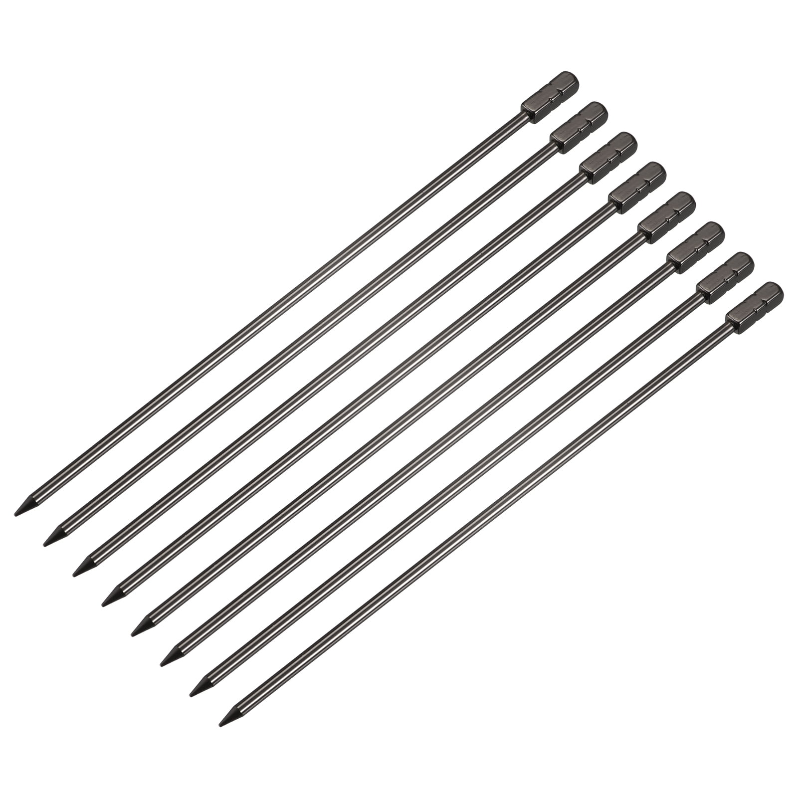 Unique Bargains Metal Cocktail Picks 8Pcs, Reusable Stainless Steel ...